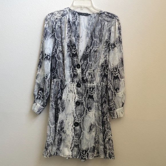 Zara | Dresses | Zara Snakeskin Print Dress | Poshmark